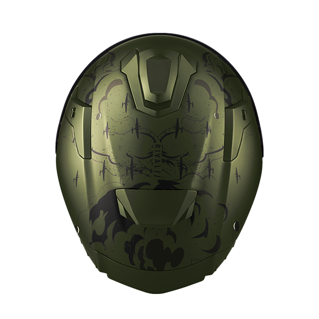 RIVAL Centurion Olive Full Face Helmet – SGI